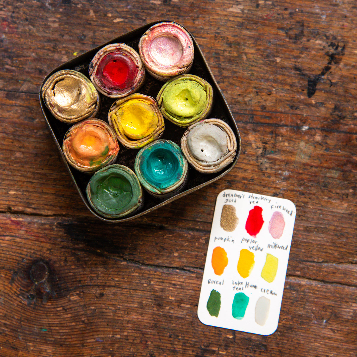 Typewriter Tin with 9 Beam Paints – Peg and Awl