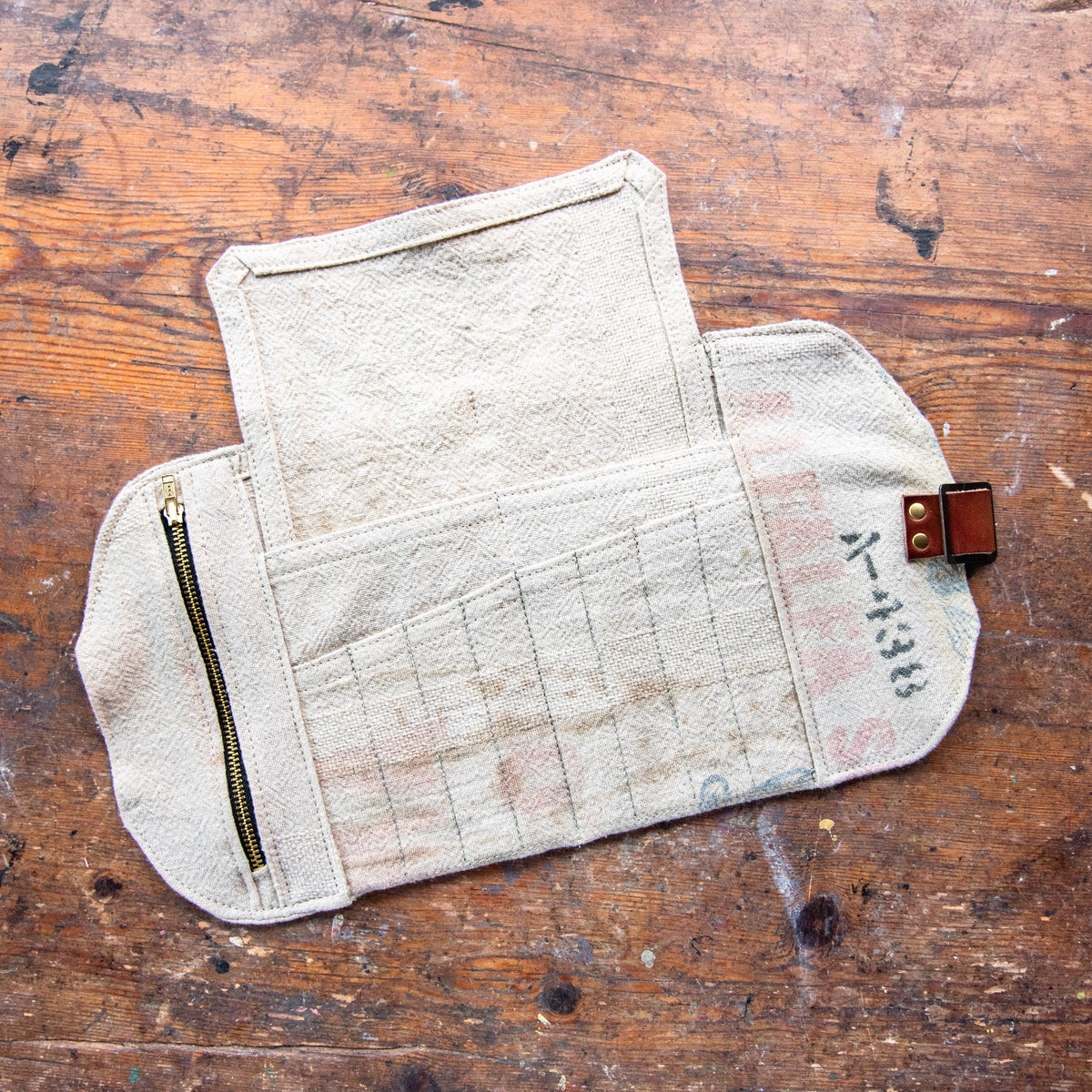 Sendak Mini Artist Roll with Vintage Feedsack: Bull – Peg and Awl