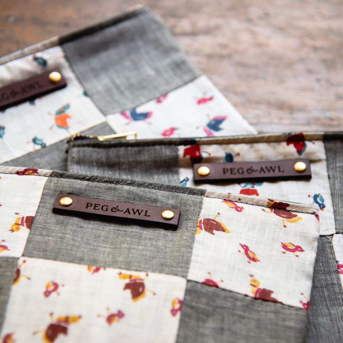 Custom Pouch with Early 1900s Quilt Block: James – Peg and Awl