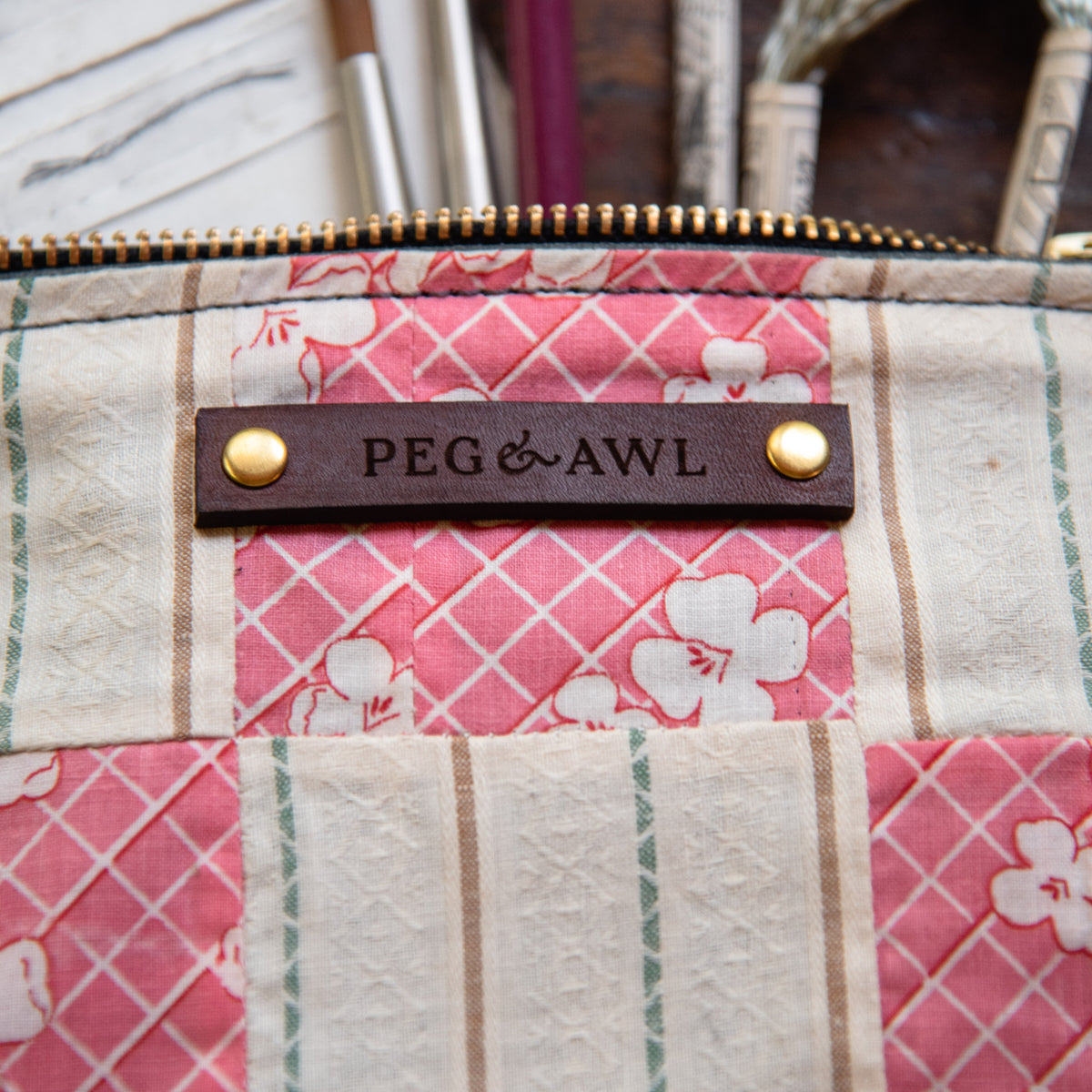 Custom Pouch with Early 1900s Quilt Block: Nico – Peg and Awl