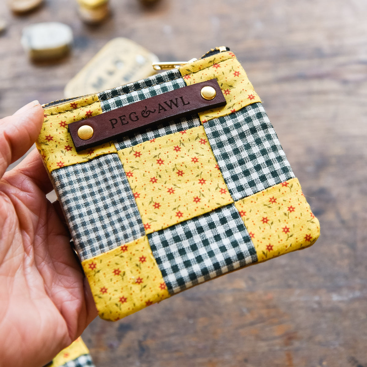 Custom Pouch with Antique Quilt Block: Noelle – Peg and Awl