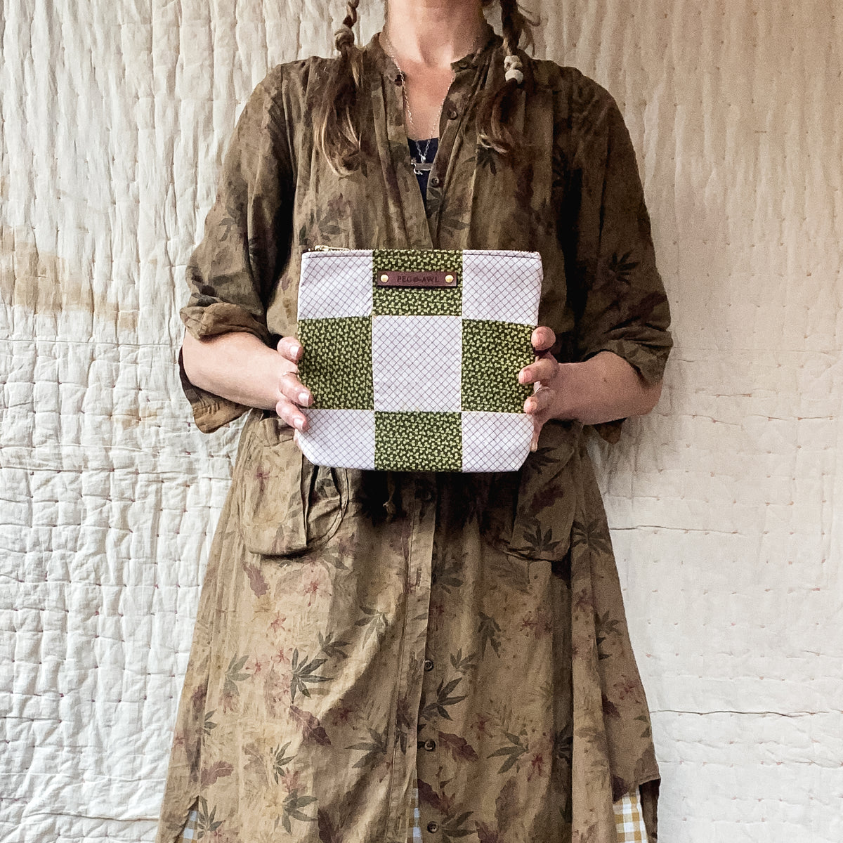 Custom Pouch with 1800s Quilt Block: Ambrose – Peg and Awl
