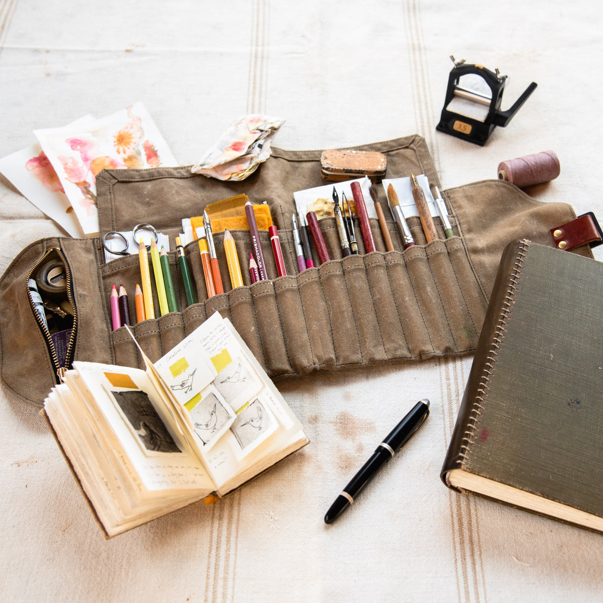 Sendak Waxed Canvas Artist Roll – Peg and Awl