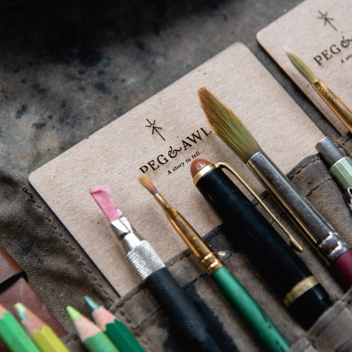 Sendak Tool Protectors – Repurposed Book Board – Peg and Awl