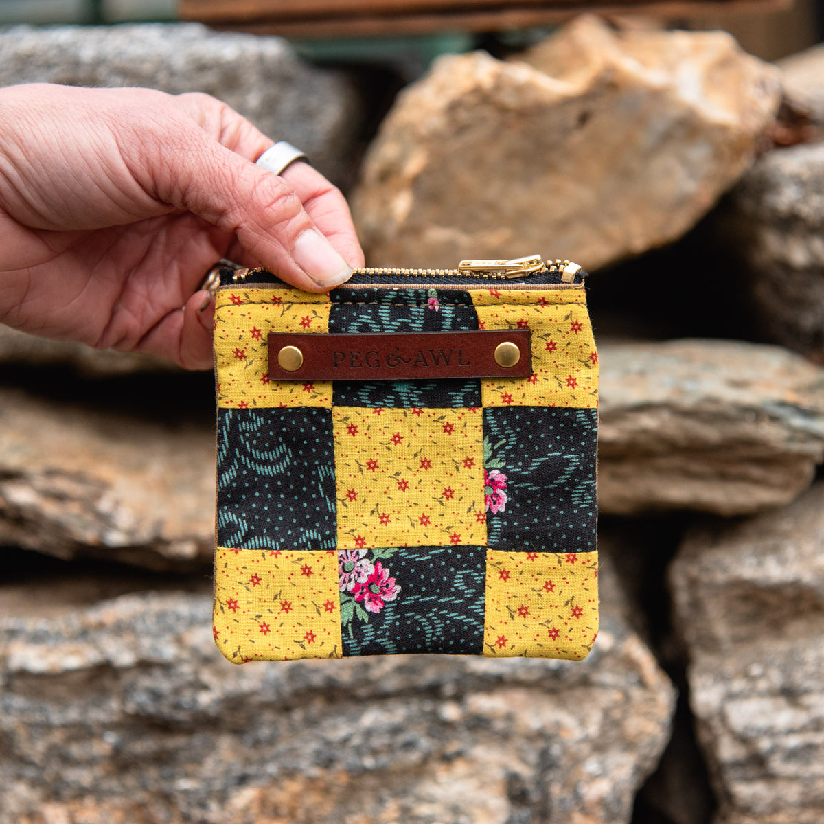 Custom Pouch with Antique Quilt Block: Nadine – Peg and Awl
