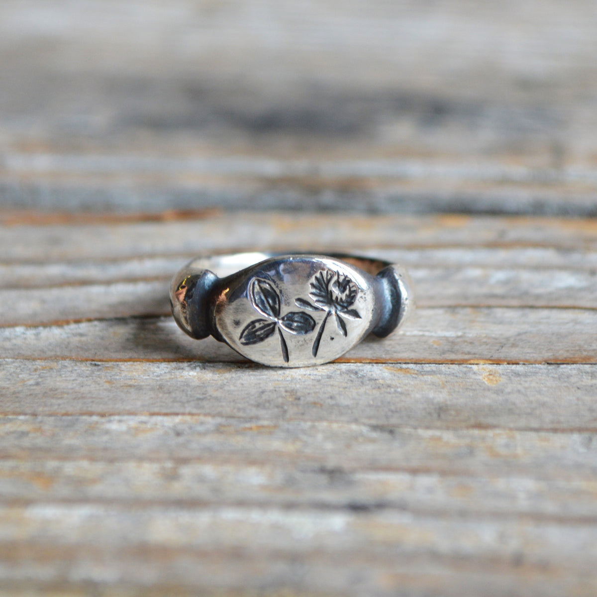 Red Clover Botanical Ring – Peg and Awl