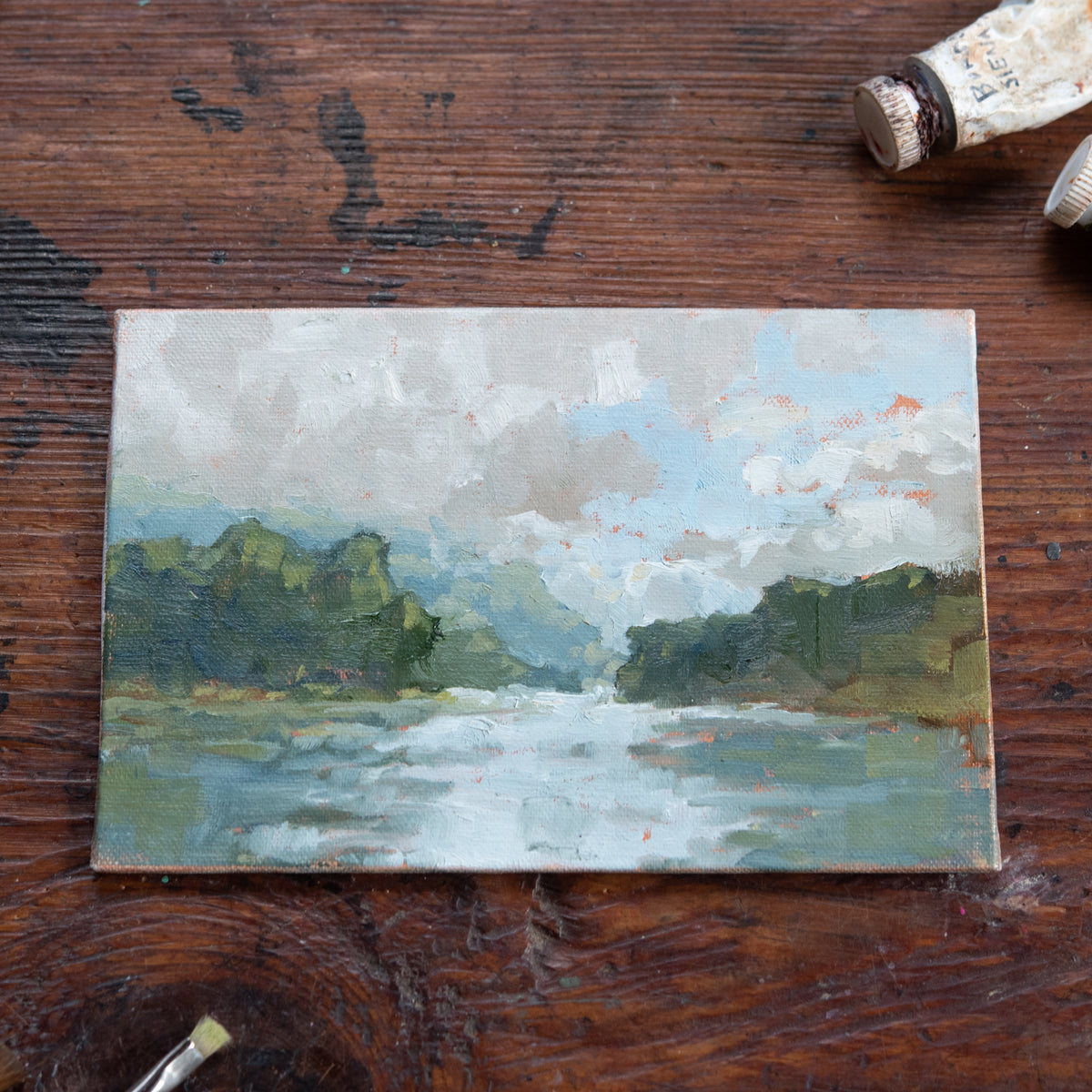 Original Plein Air Painting by Walter Kent: Delaware Water Gap No. 2 ...