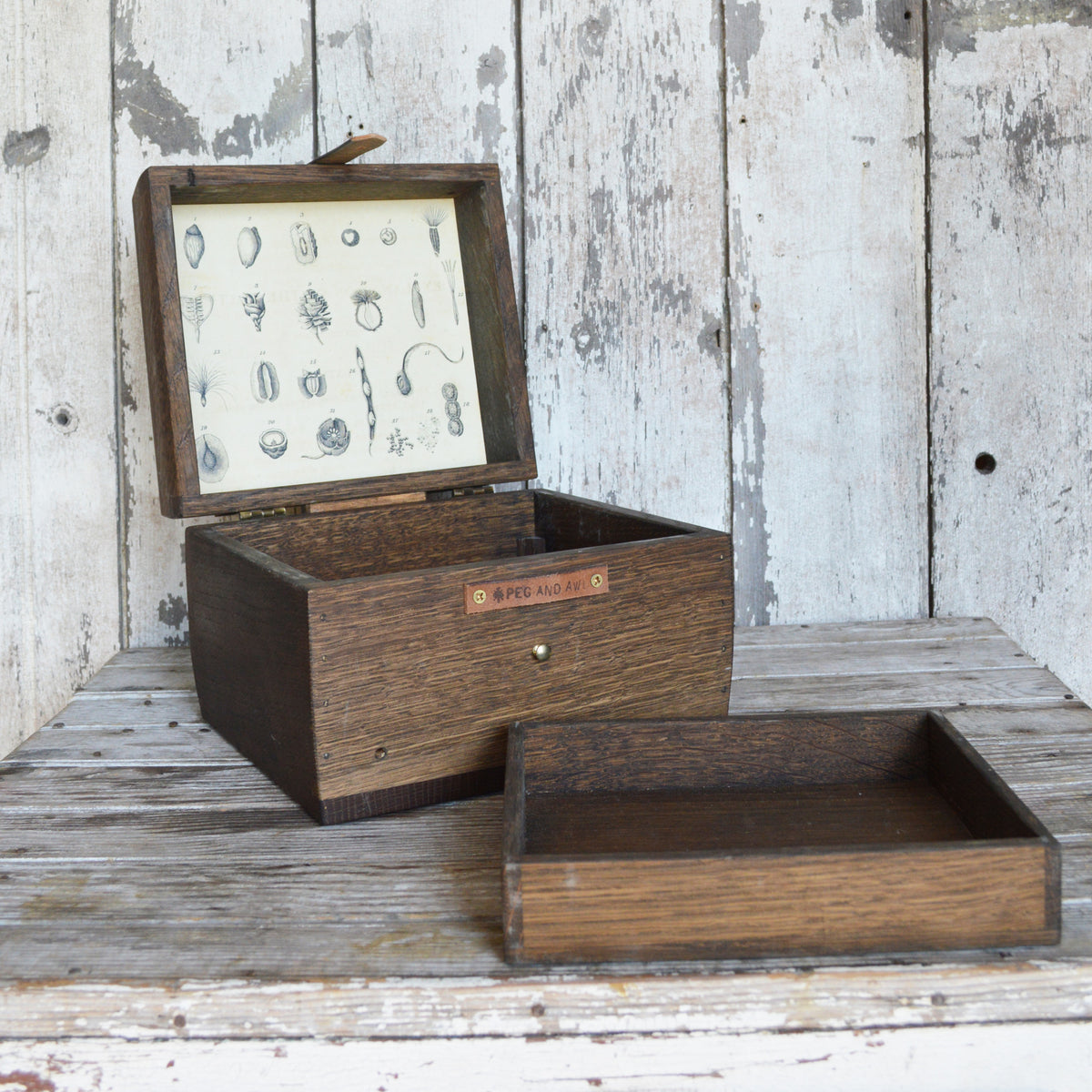 Treasure Box from Reclaimed Oak – Peg and Awl